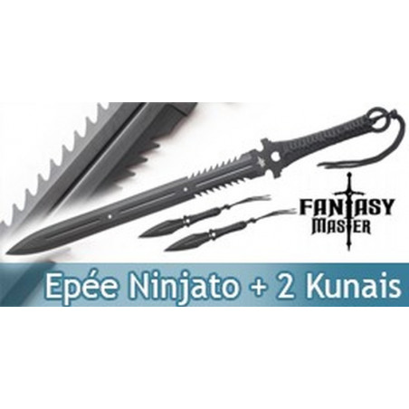 Pack Ninja Epée avec Kunais, Ninjato et Arme de Jet, FM-655 - Repliksword