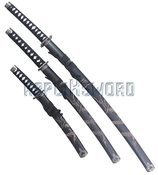 Achat Set 3 Katanas en Bois, Pack 3 Sabres - Repliksword