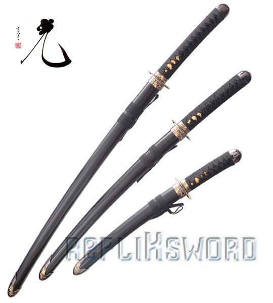 Katana Set de 3, Ensemble de 3 Katanas, Katanas Pas Cher - Repliksword