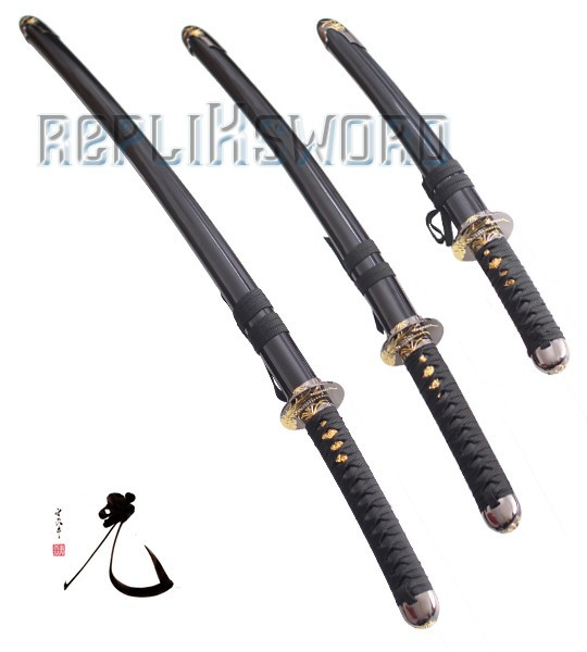 Katana Set de 3, Ensemble de 3 Katanas, Katanas Pas Cher - Repliksword